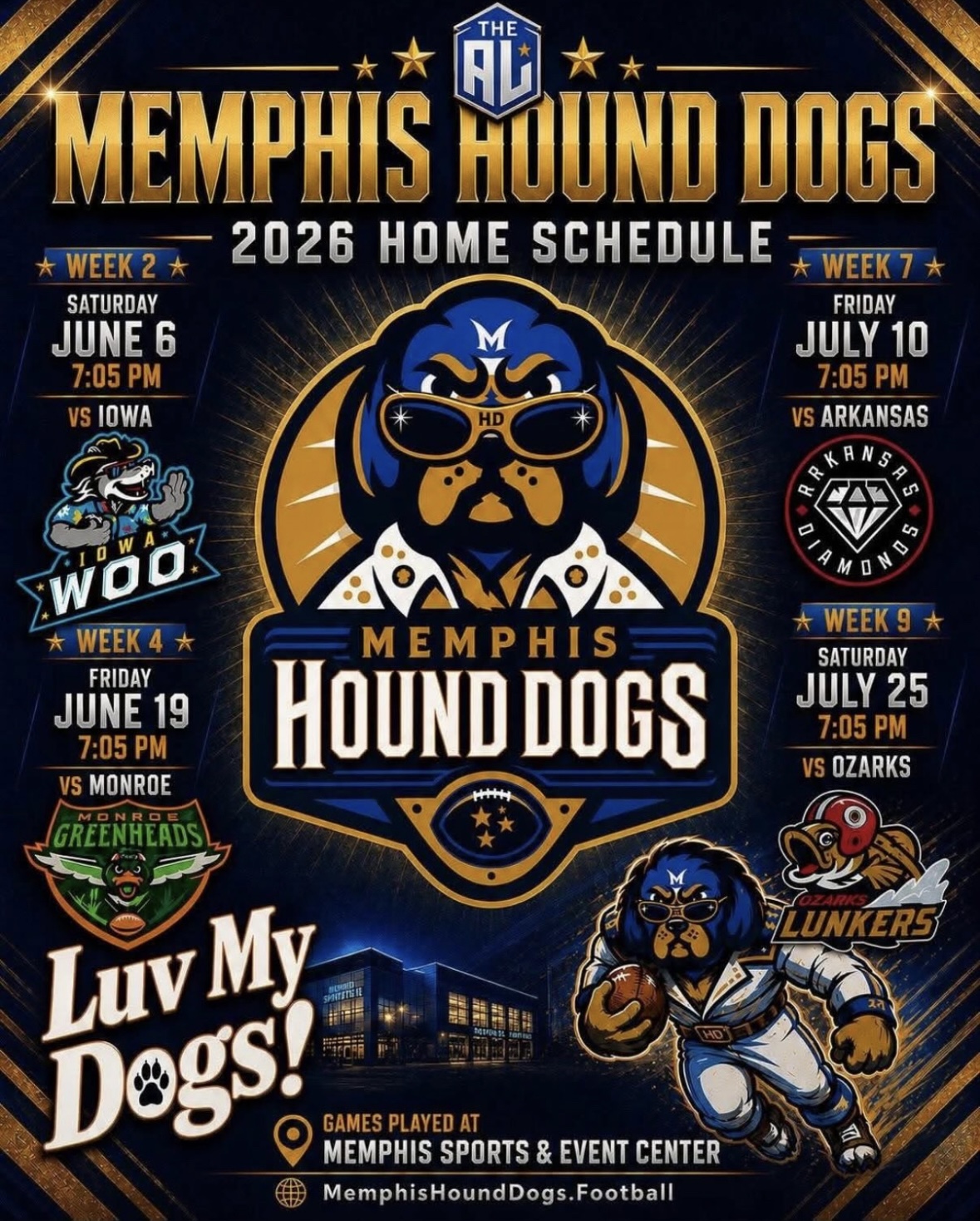 Memphis Hound Dogs - The Arena League™ - Pro Arena Football